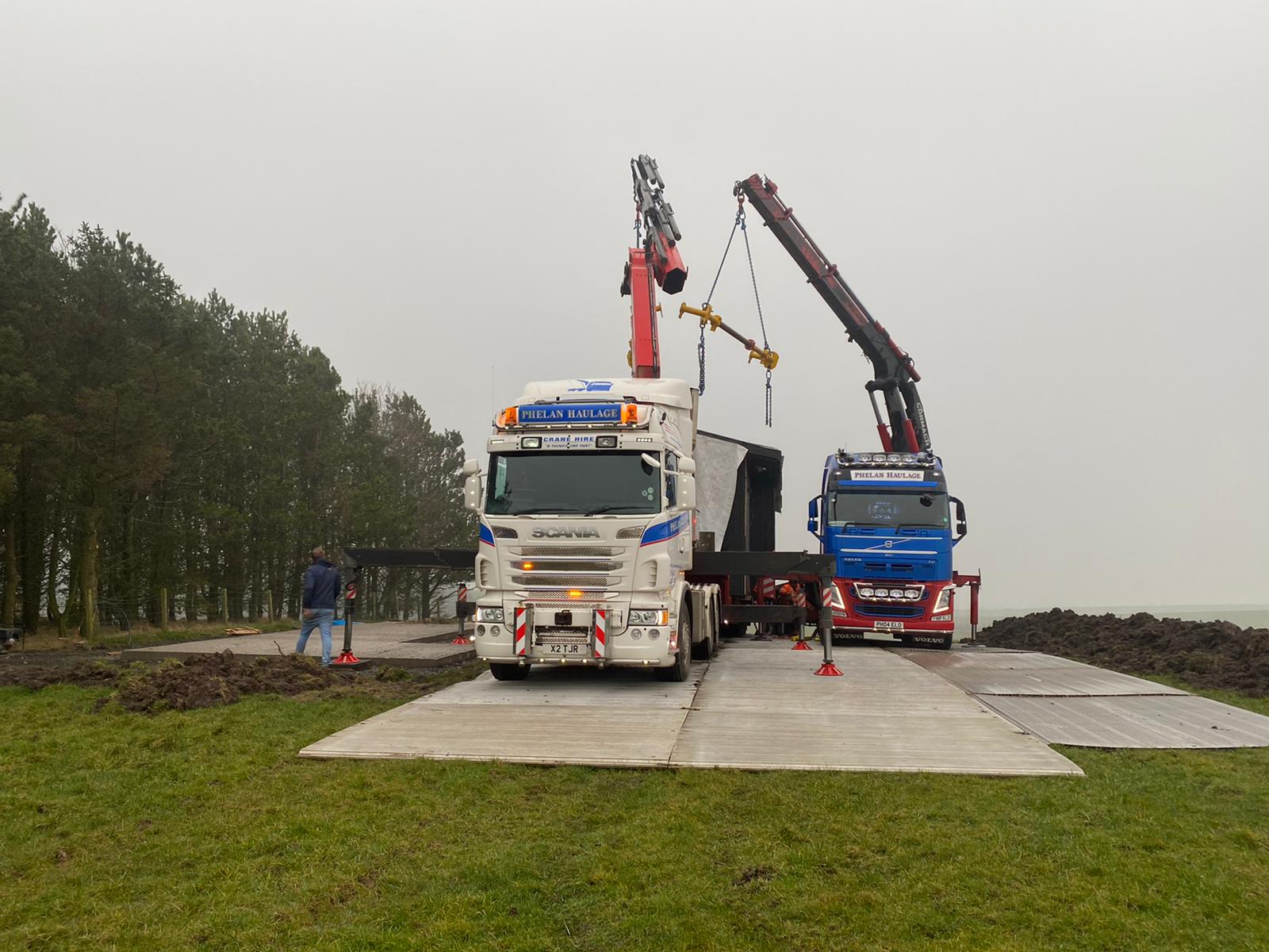 Abnormal Load Transport UK: Shepherd Huts - Phelan Haulage