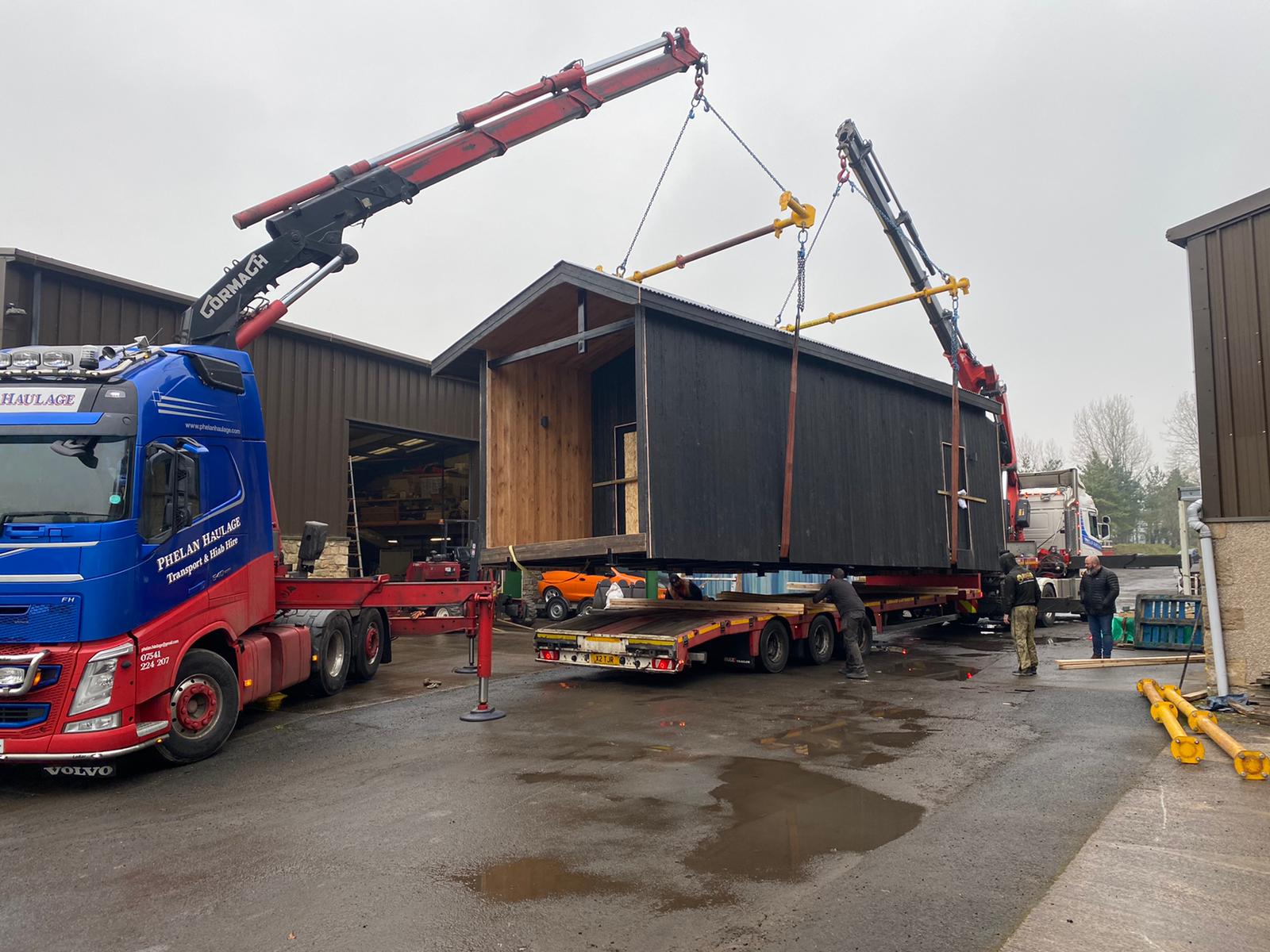 Abnormal Load Transport UK: Shepherd Huts - Phelan Haulage