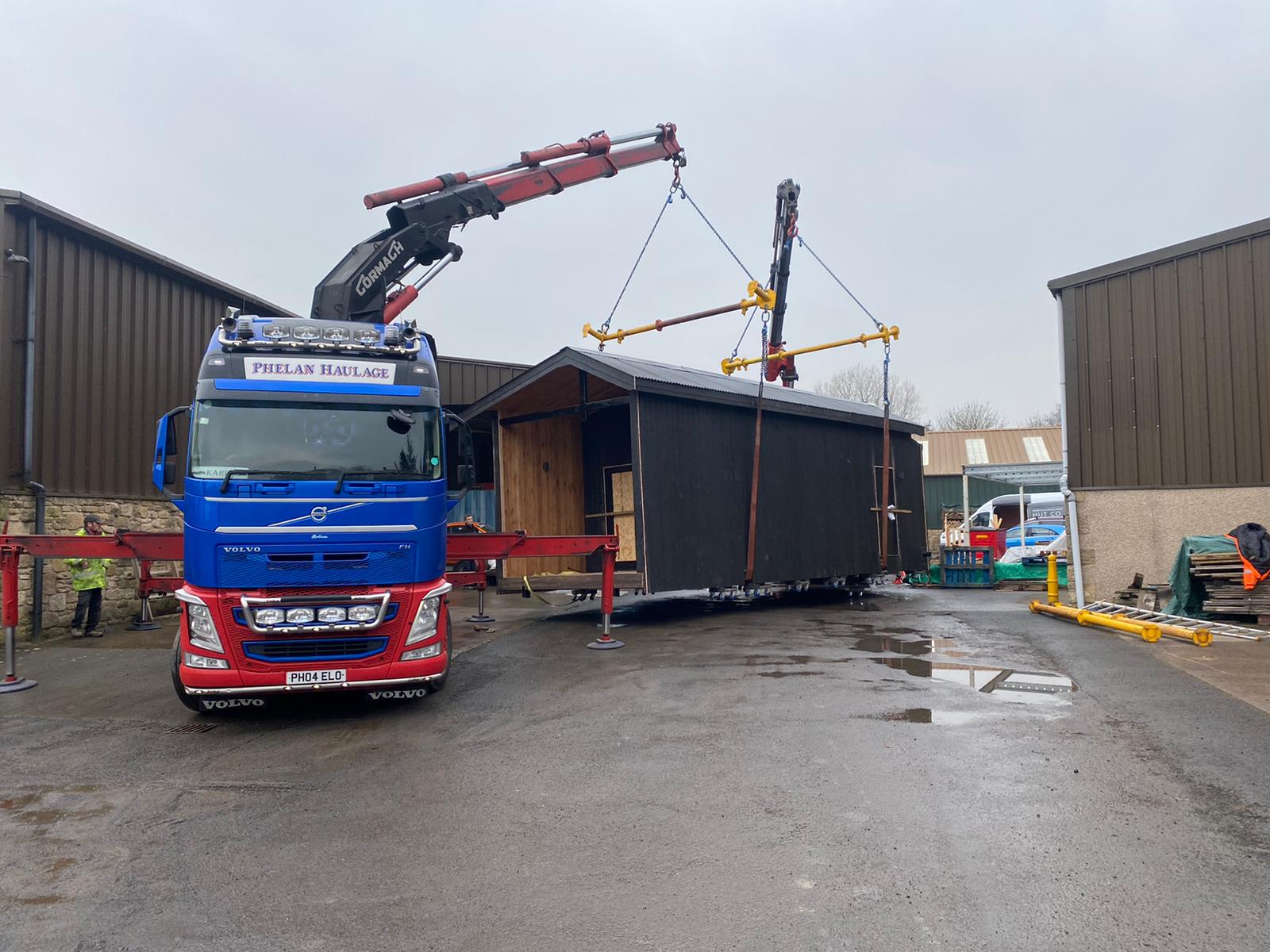 Abnormal Load Transport UK: Shepherd Huts - Phelan Haulage
