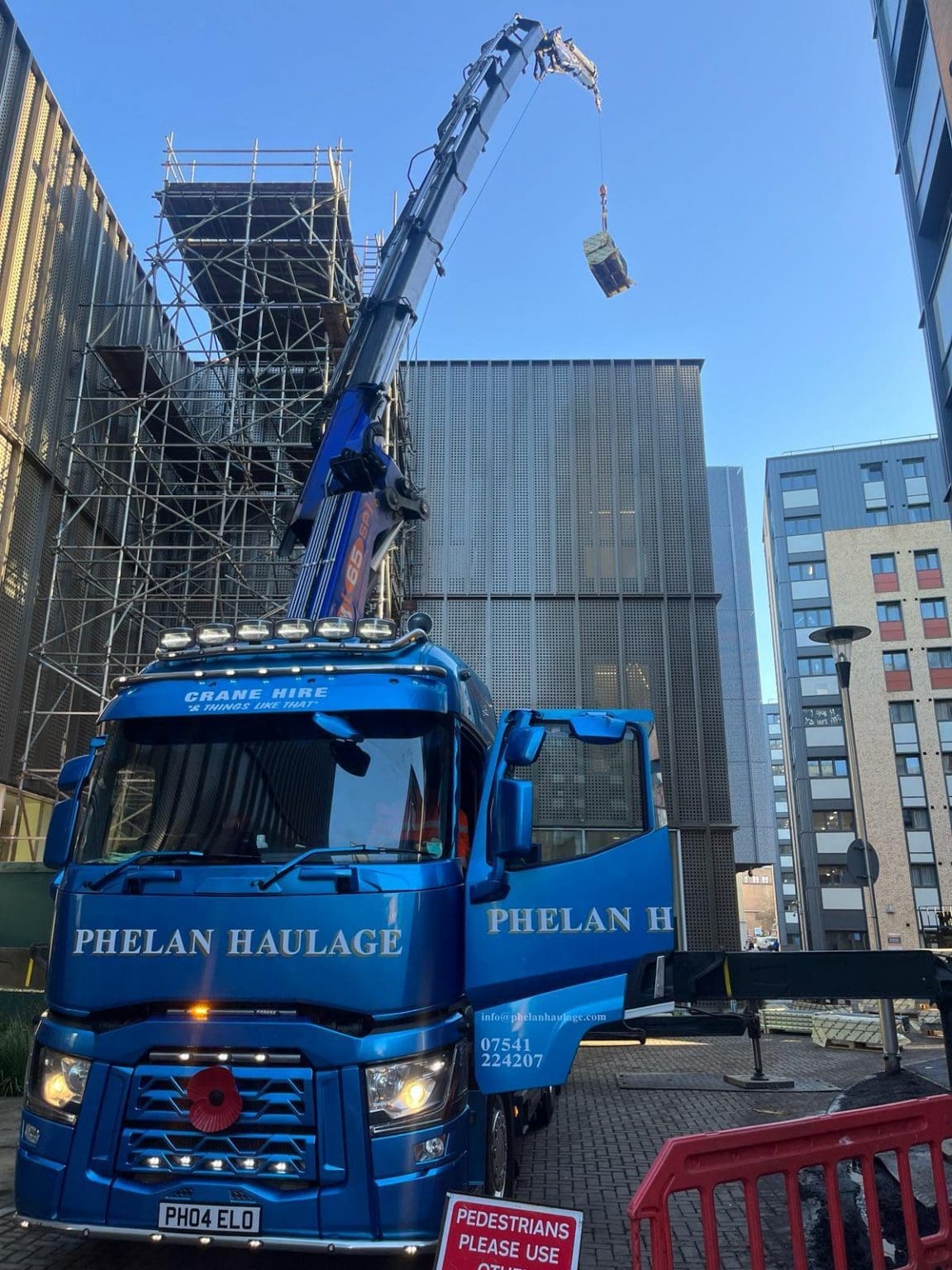 Mobile Crane With 30m Vertical Hoist - Phelan Haulage