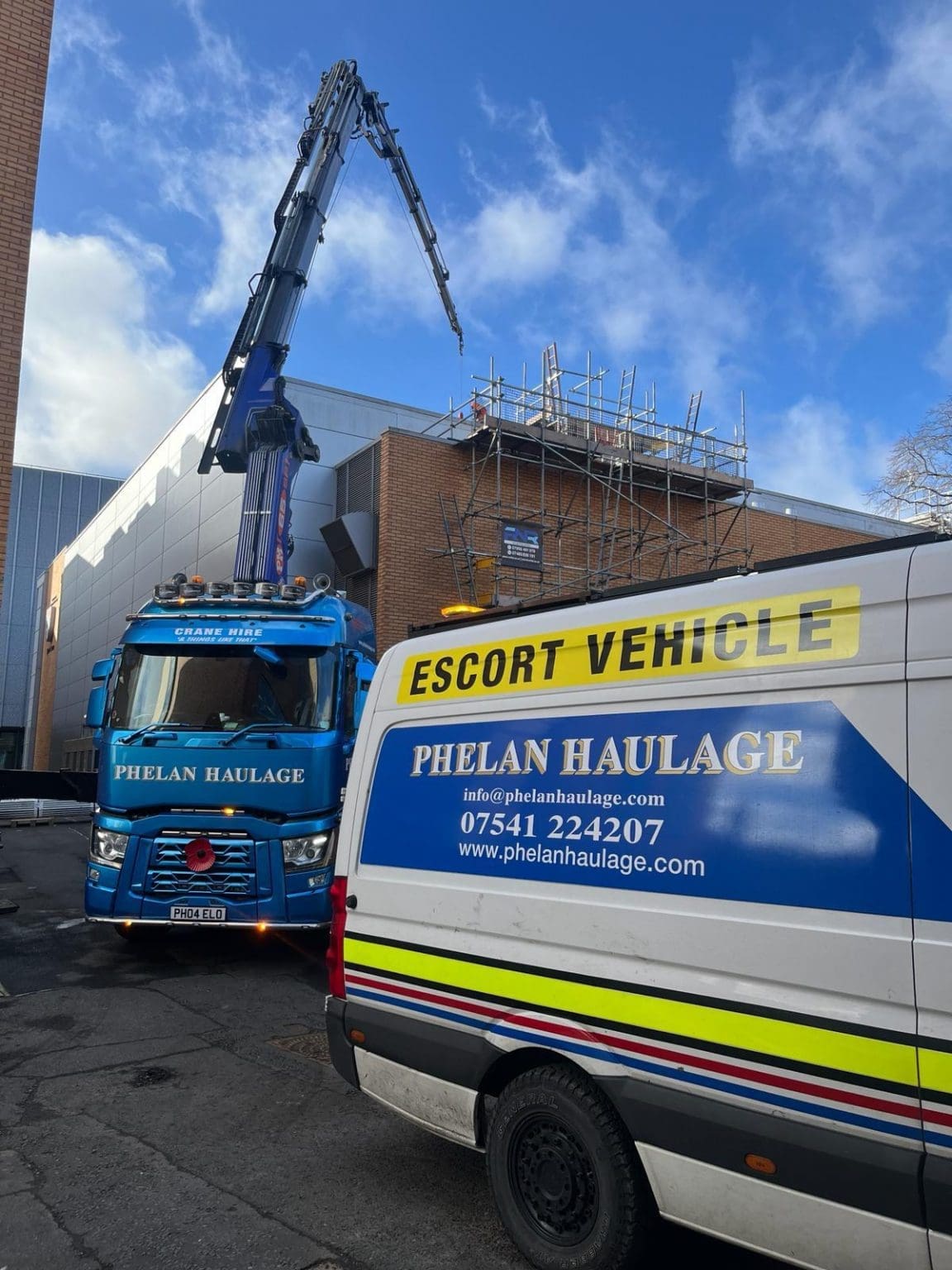 Mobile Crane With 30m Vertical Hoist - Phelan Haulage