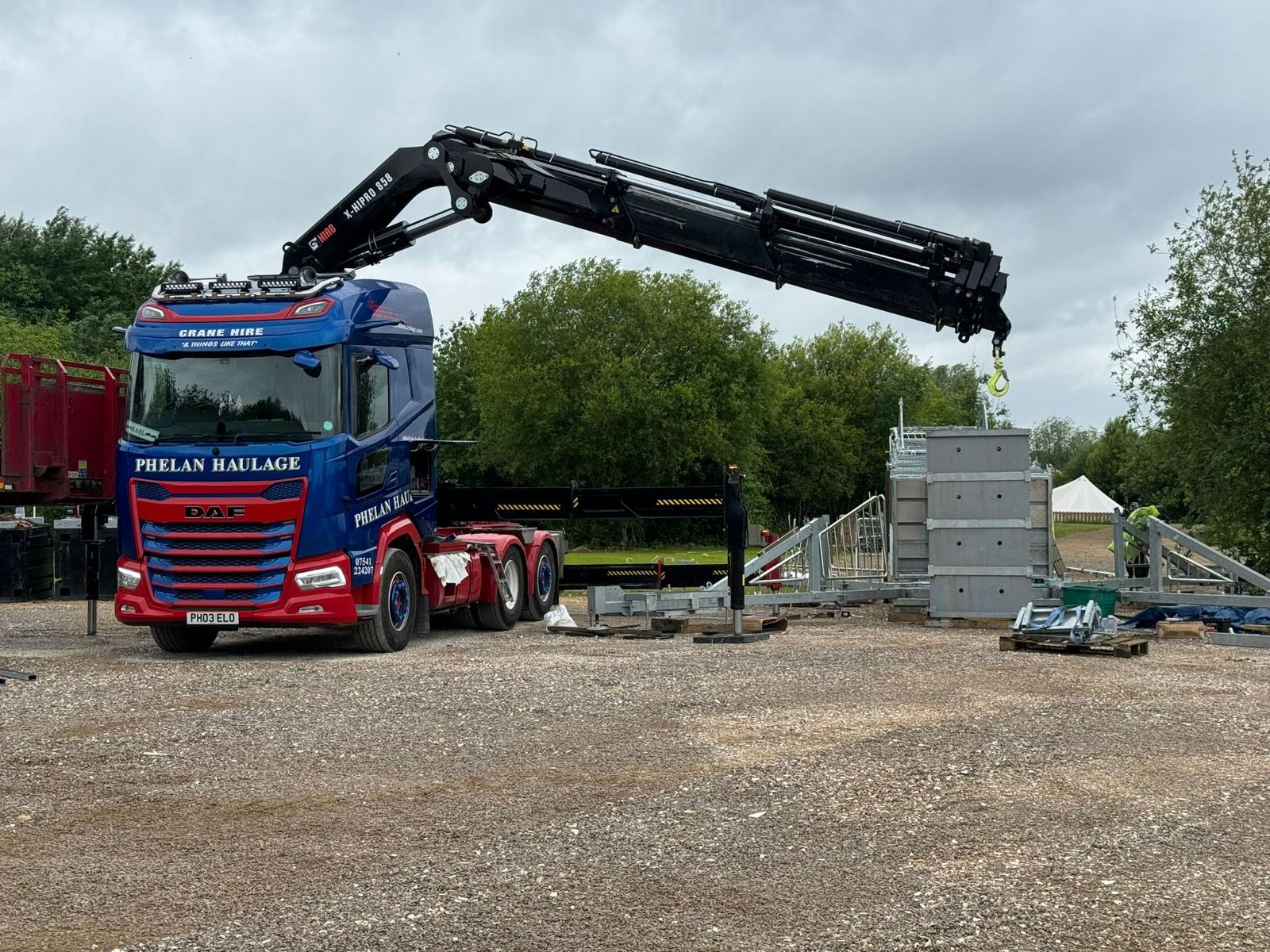 Tower Assembly Using a Mobile Crane - Phelan Haulage